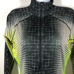 Nike | Jackets & Coats | Nike Pro Black And Yellow Half Zip Jacket Sz ...